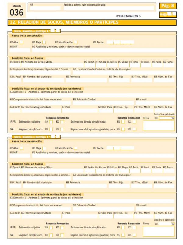 Modelo 036 Qué es y cómo rellenarlo correctamente - Billin