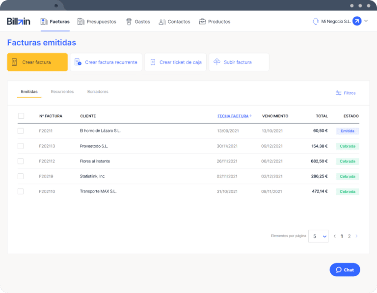 Programa de facturación online para Autónomos y Pymes | Billin