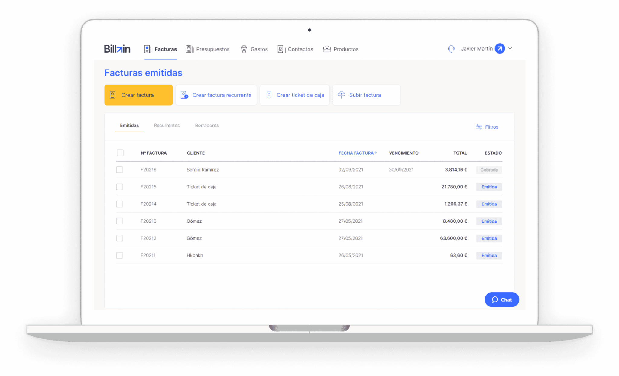 Control de facturación de clientes y proveedores | Billin